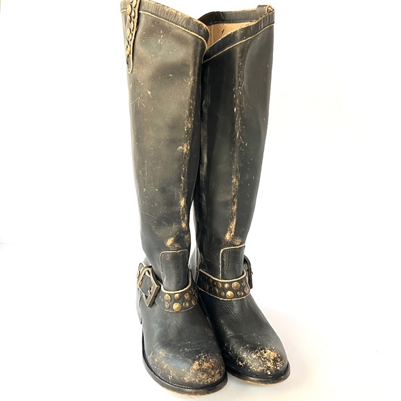 Patron by Perugia | Shoes | Patron Studded Leather Boots | Poshmark